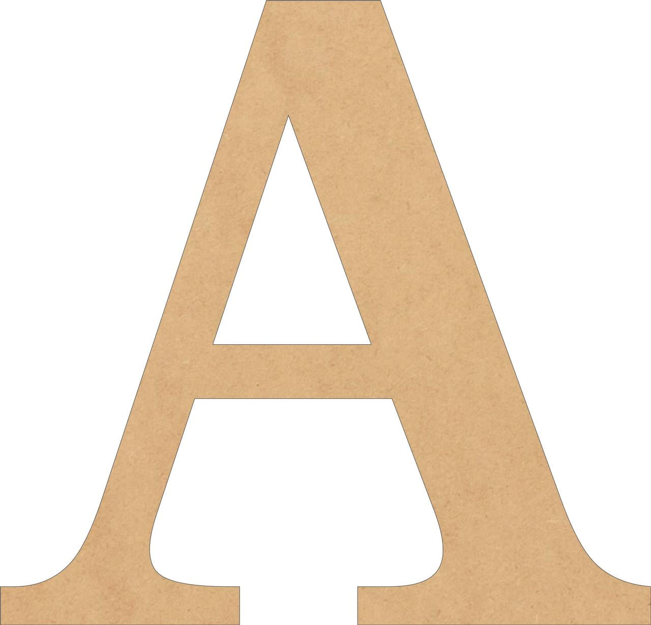 Unfinished 5'' Tall Times A, Wooden Craft Letter - Individual Art ...
