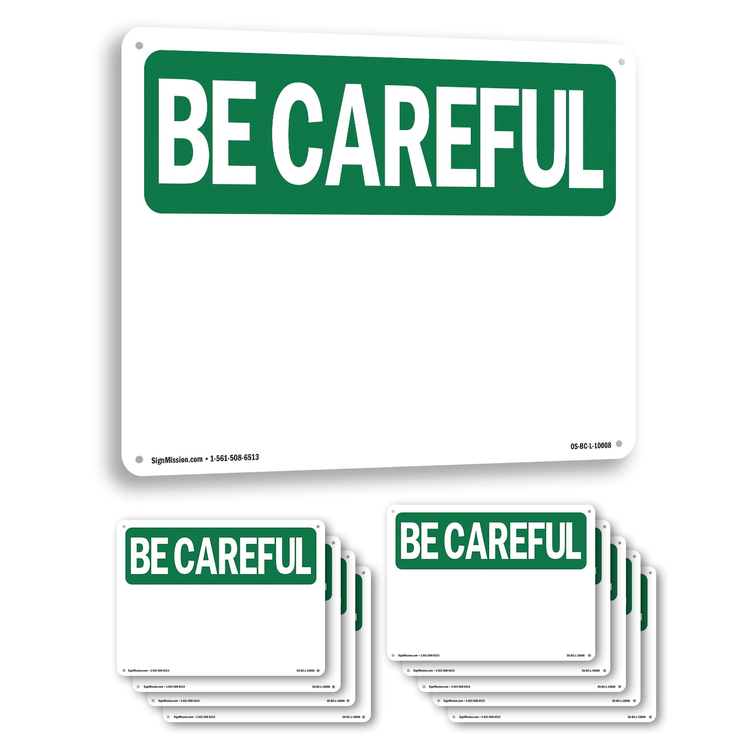 Blank Write-On OSHA Be Careful Aluminum Sign 18 Inch x 12 Inch - 10 ...