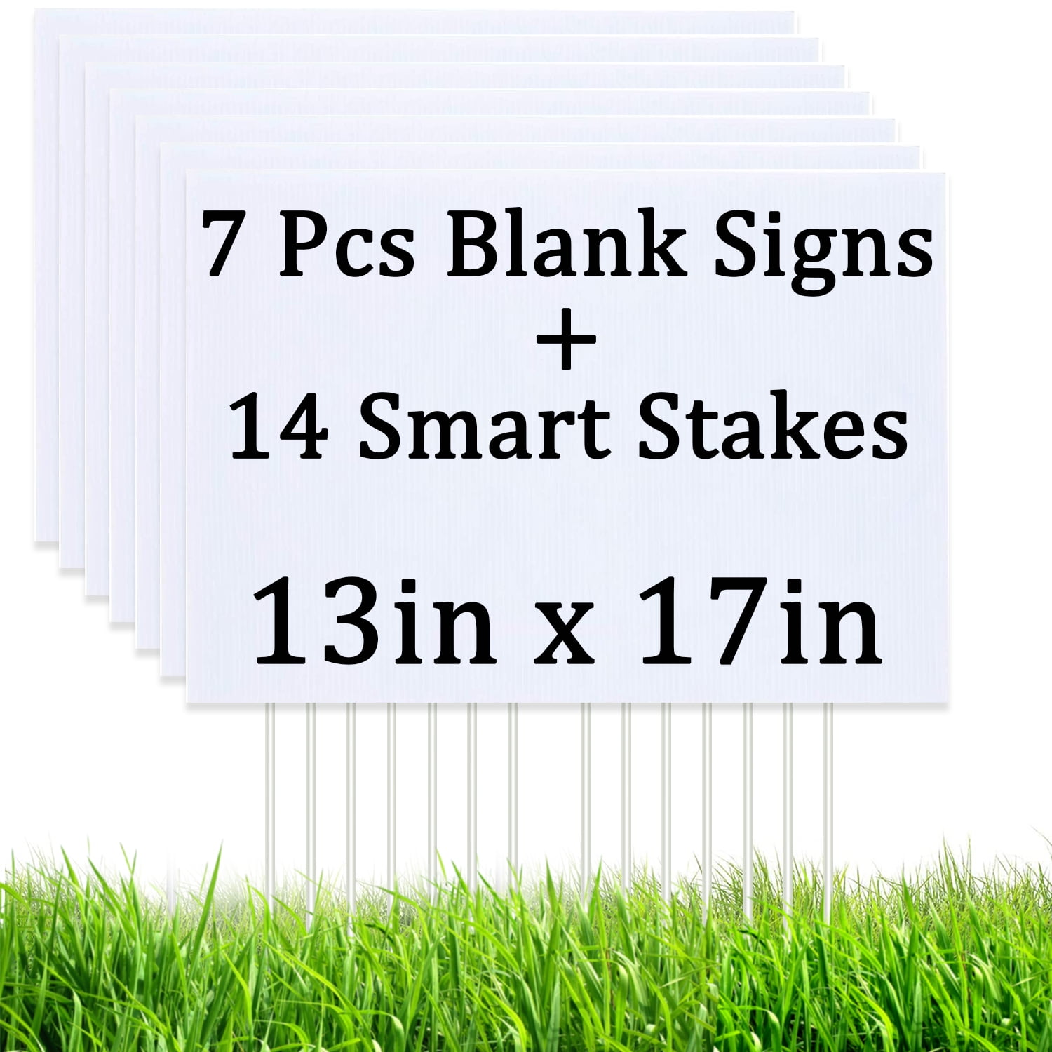 Blank Yard Signs 13" x17" - Lawn Sign with Stakes - Water Resistant DIY ...