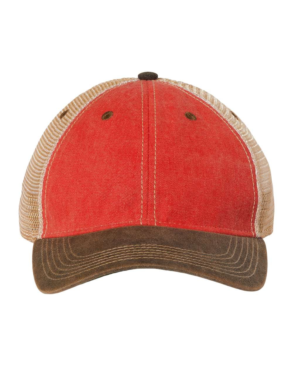 Blank and Custom Legacy OFA Old Favorite Trucker Cap-Scarlet Red/ Black ...