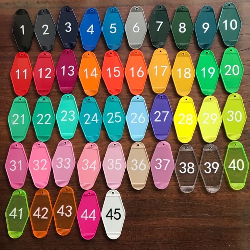 Blank plastic key tag luggage tag number plate hotel key tag Diamond ...