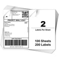 Blank printable label sheets, each sheet with 10 labels, white (250 ...