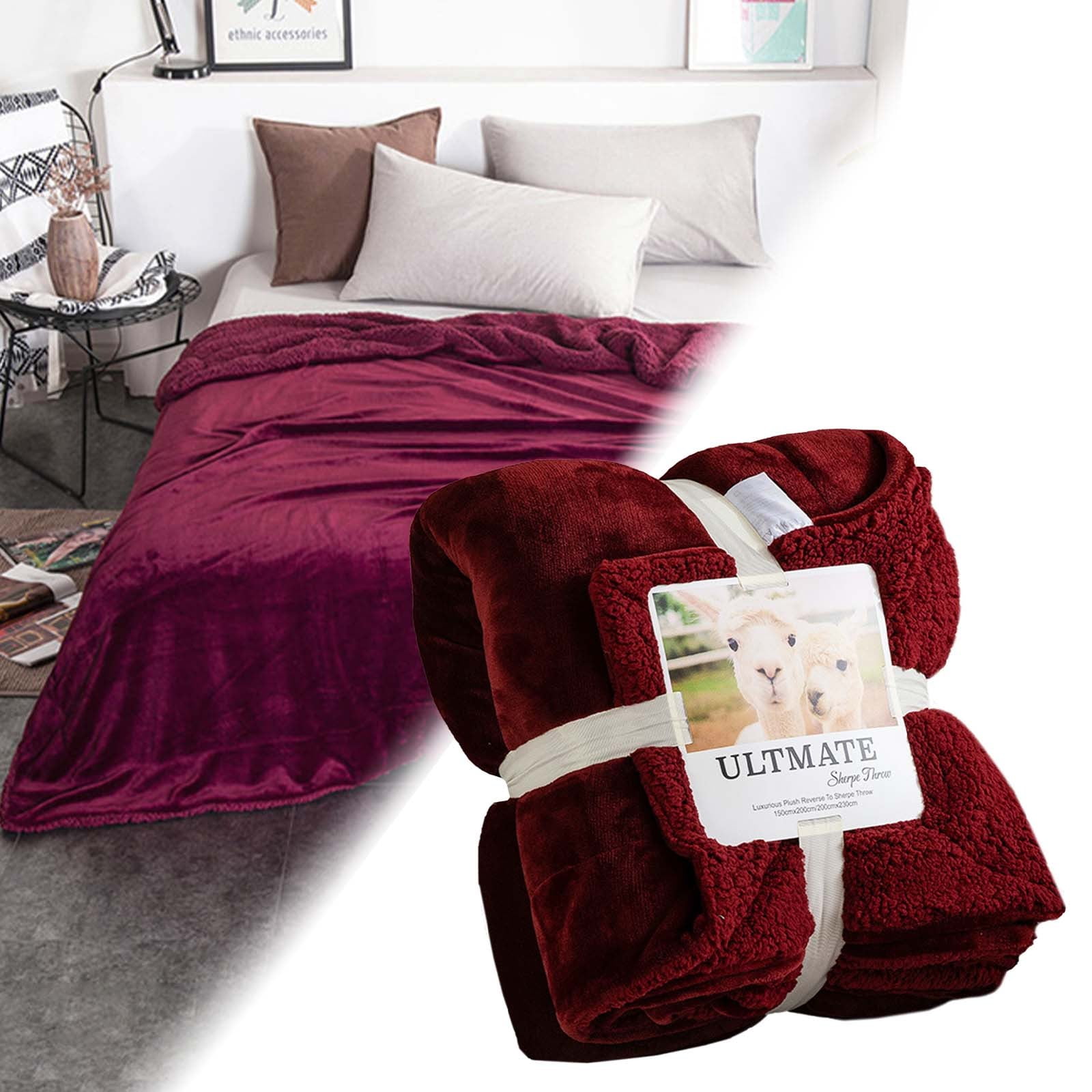 Blanket*1 Clearance! Blanke Wool Flannel Lamb Blanket Blanket Double ...