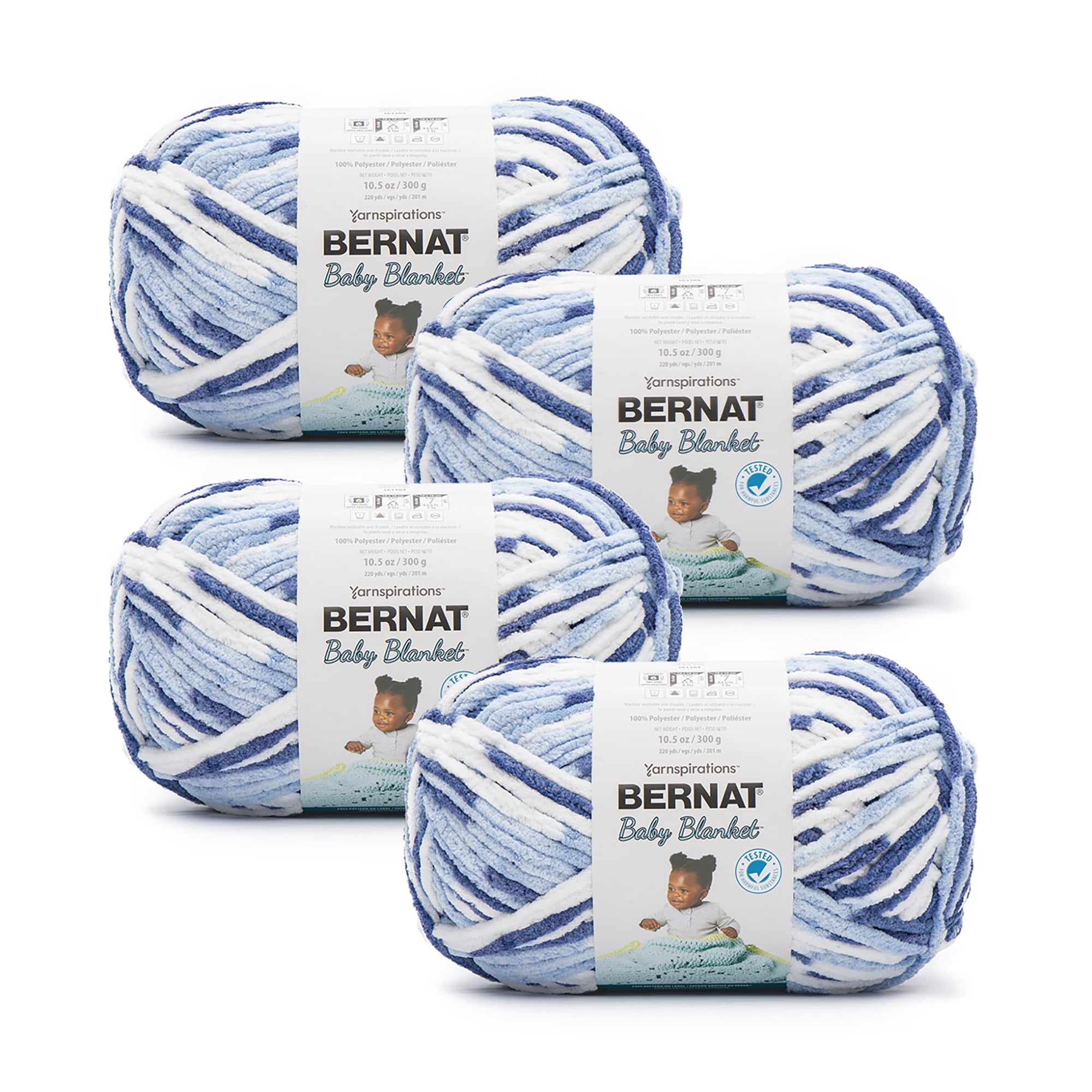 ® Blanket™ #6 Super Bulky Polyester Yarn, Blue Dreams 10.5oz/300g, 220 ...