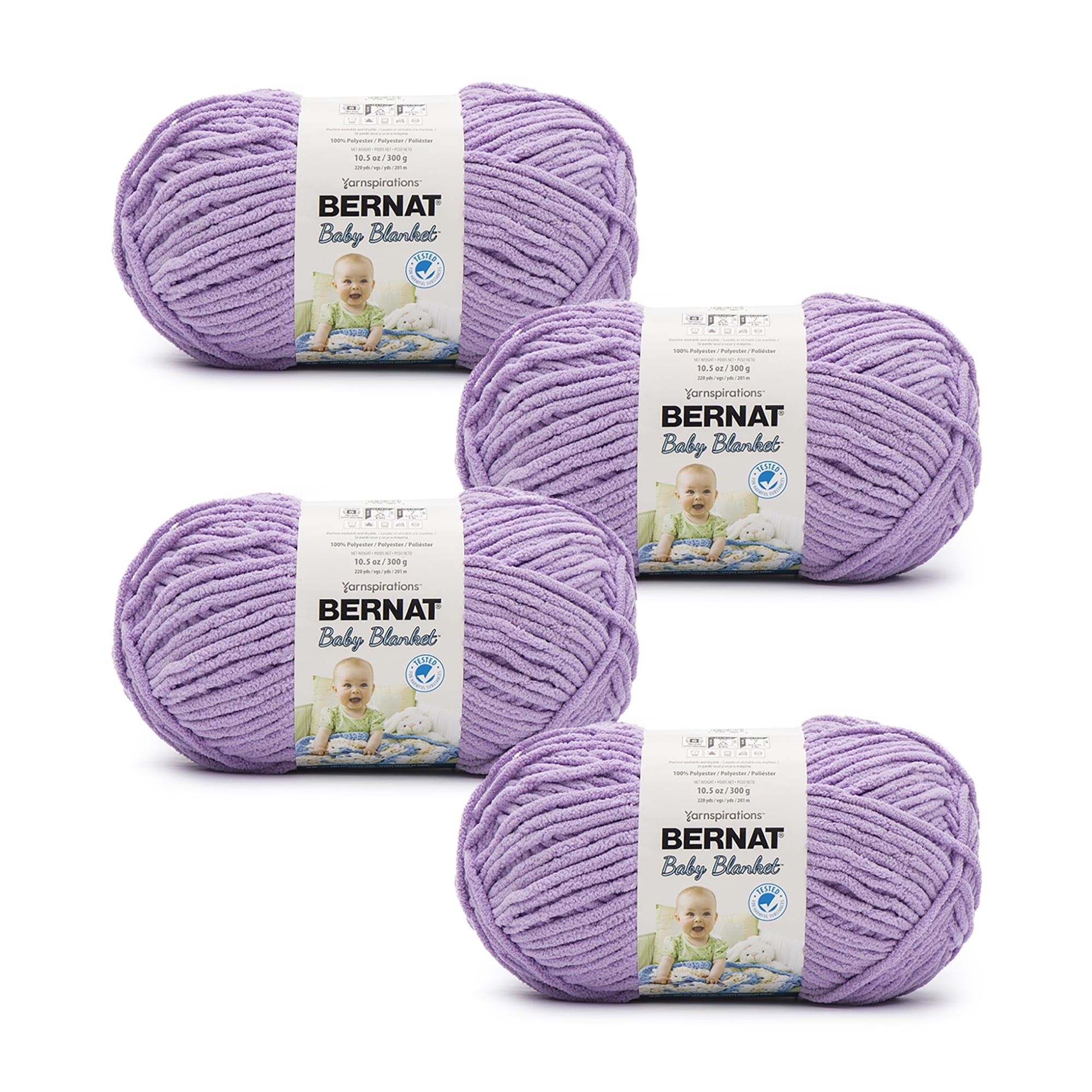 ® Blanket™ #6 Super Bulky Polyester Yarn, Lilac 10.5oz/300g, 220 Yards ...