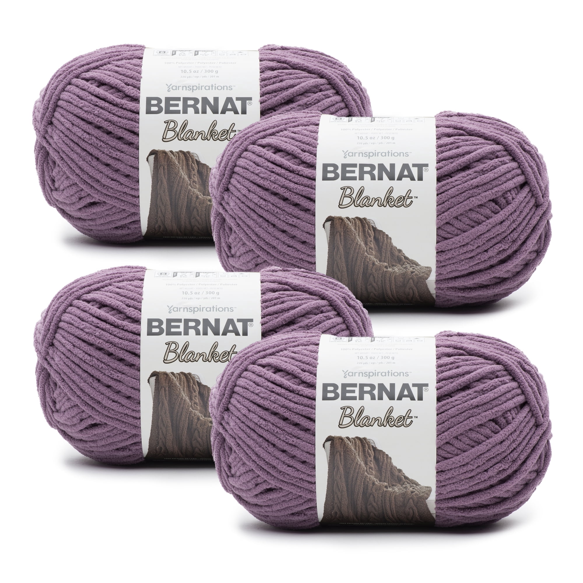 ® Blanket™ #6 Super Bulky Polyester Yarn, Shadow Purple 10.5oz/300g ...