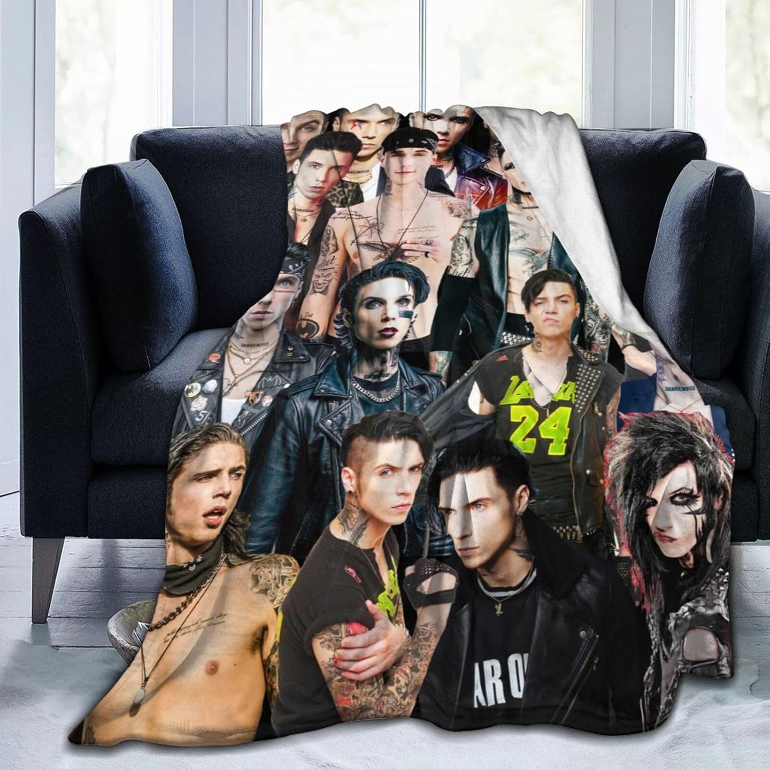 Blanket Andy Biersack Soft and Comfortable Wool Fleece Throw Blankets for Sofa Office car ...