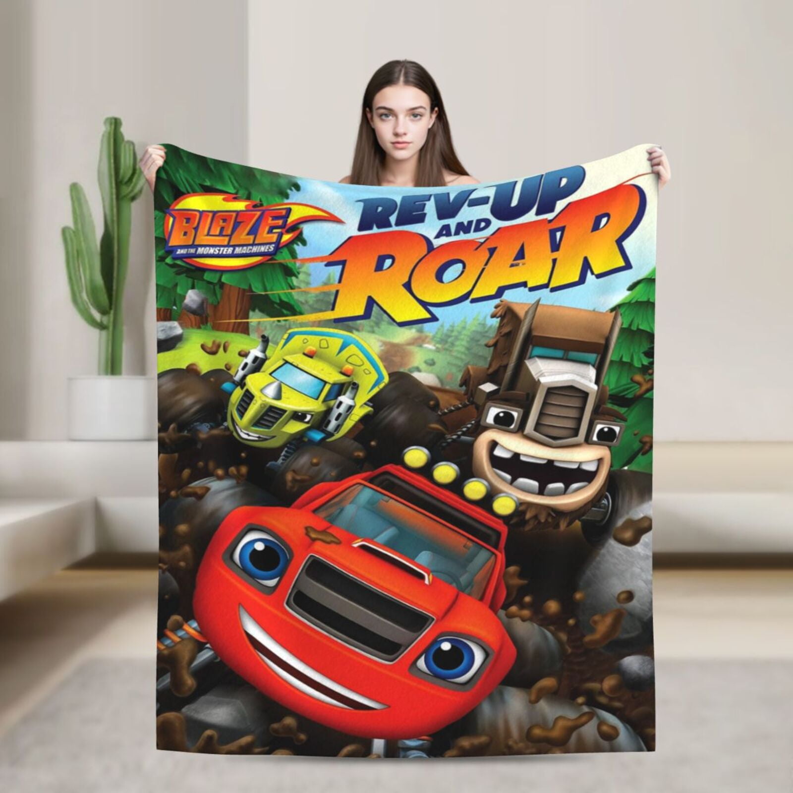 Blanket Blaze And The Monster Machines Flannel Blanket Funny Ultra-Soft ...