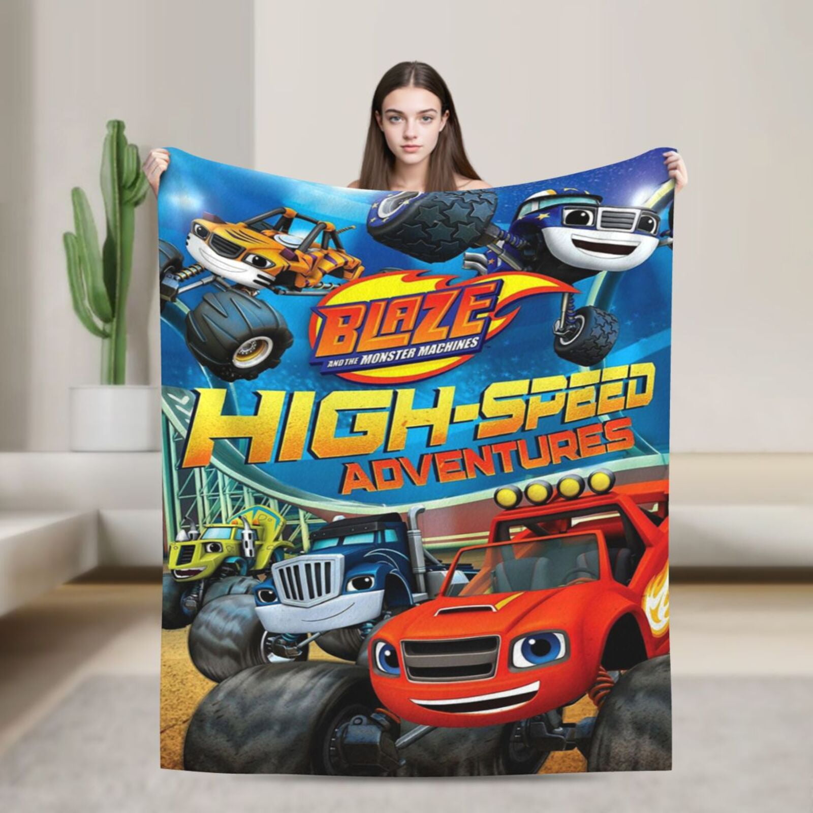 Blanket Blaze And The Monster Machines Flannel Blanket Funny Ultra-Soft ...