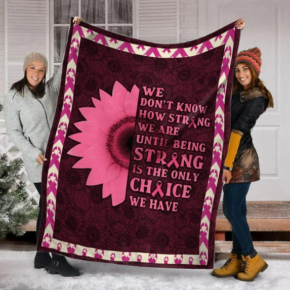 Blanket,Caring For Breast Cancer Pink Ribbon Awareness Home Textile ...