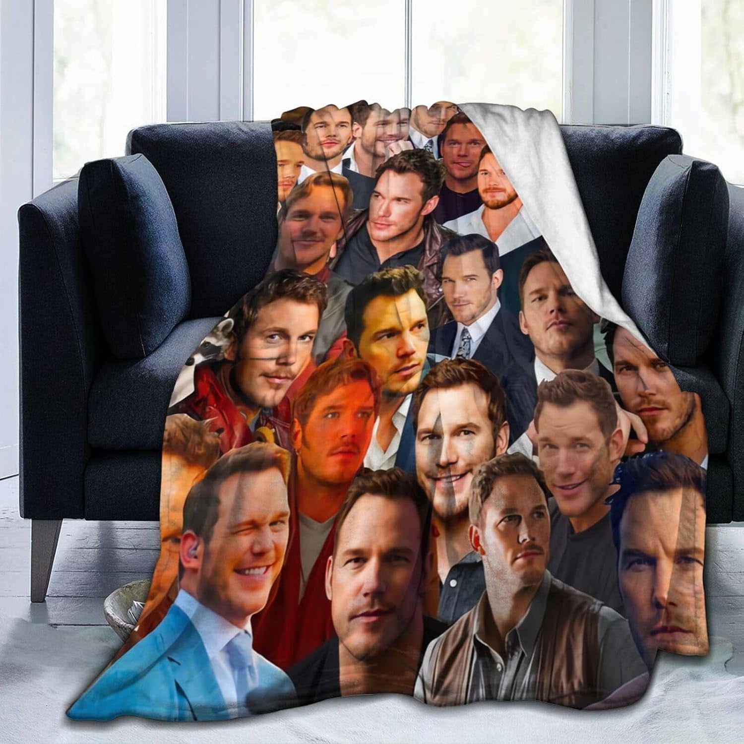 Blanket Chris Actors Pratt Throw Flannel Blankets Warm Soft Cozy Fuzzy ...