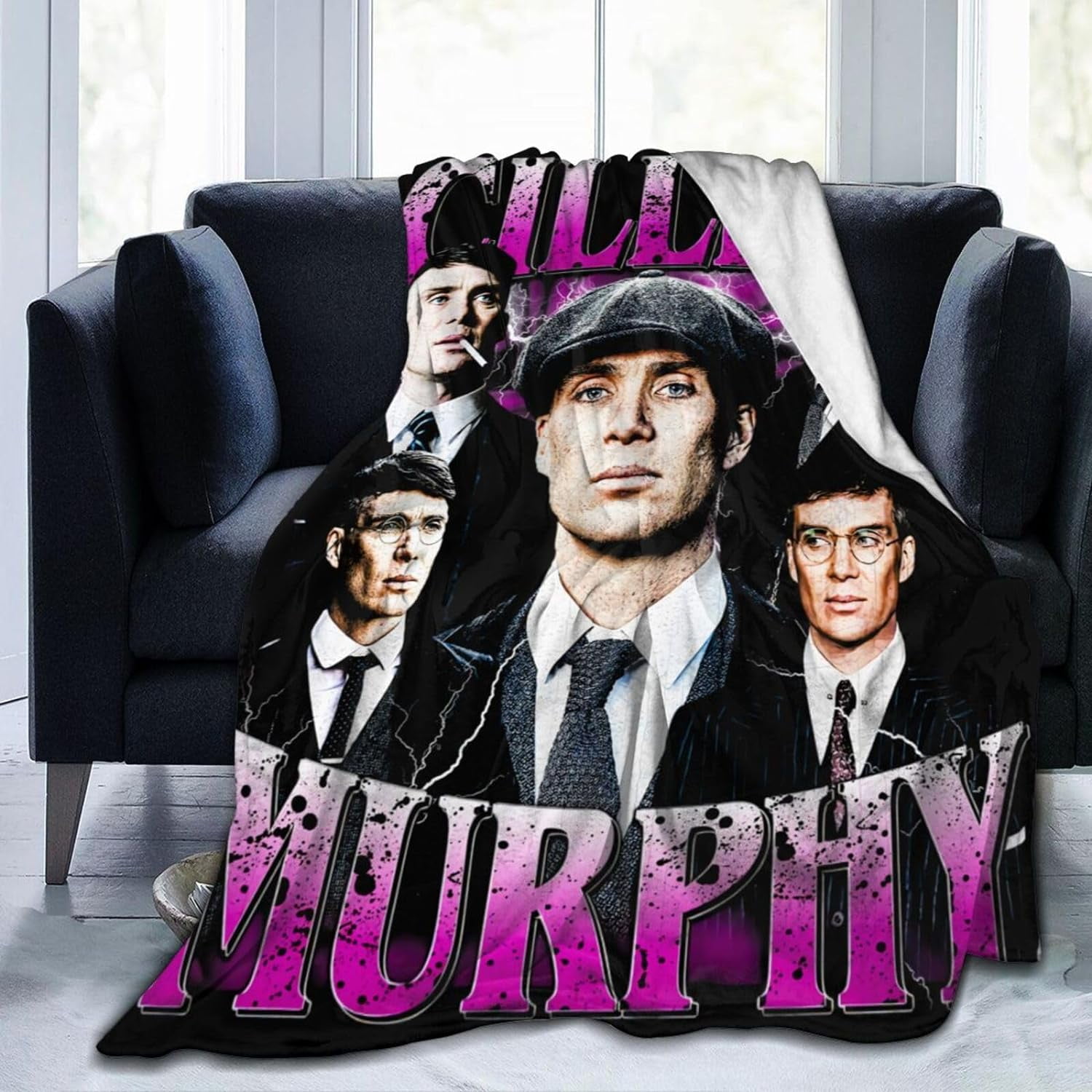 Blanket Cillian Actor Murphy Throw Flannel Blankets Warm Soft Cozy ...