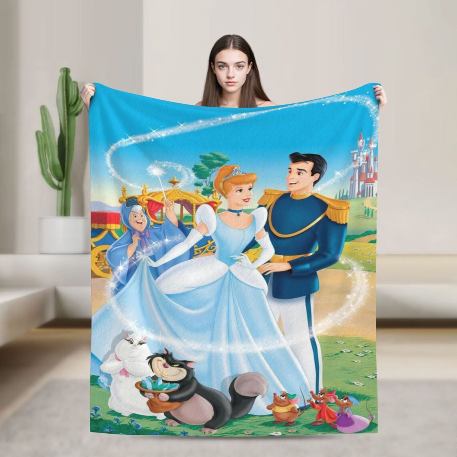 Blanket Cinderella Flannel Blanket Funny Ultra-Soft Micro Warm Throw ...