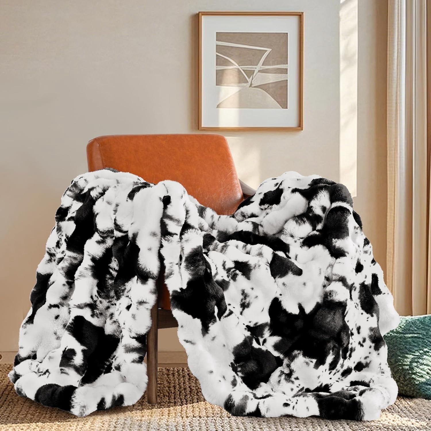 Blanket for Couch, Faux Throw Blanket, Super Heavy Warm Cozy Blankets ...