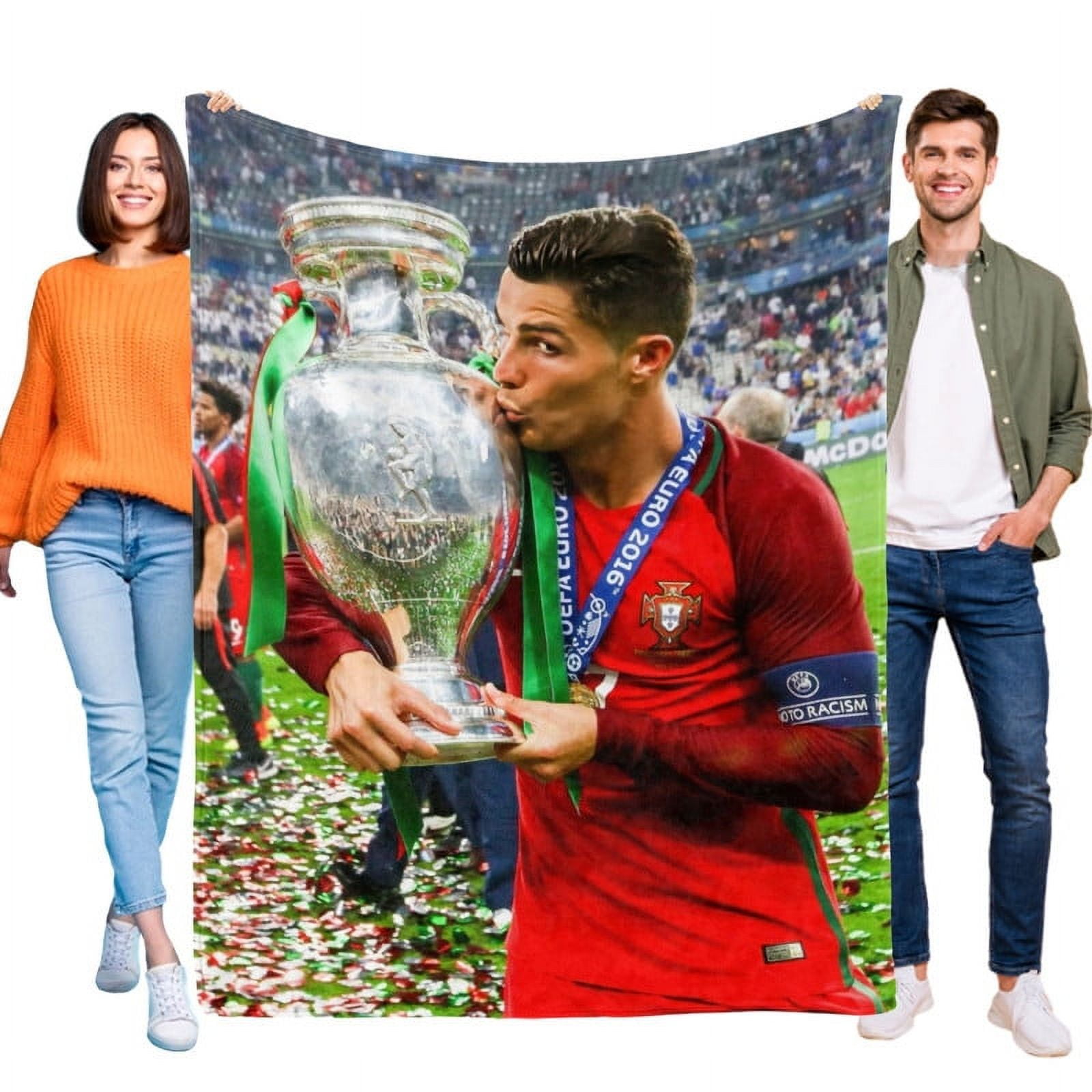 Blanket Cristiano Ronaldo Football Player Soft Throw Blanket Micro Fleece Fuzzy Blankets Thin ...