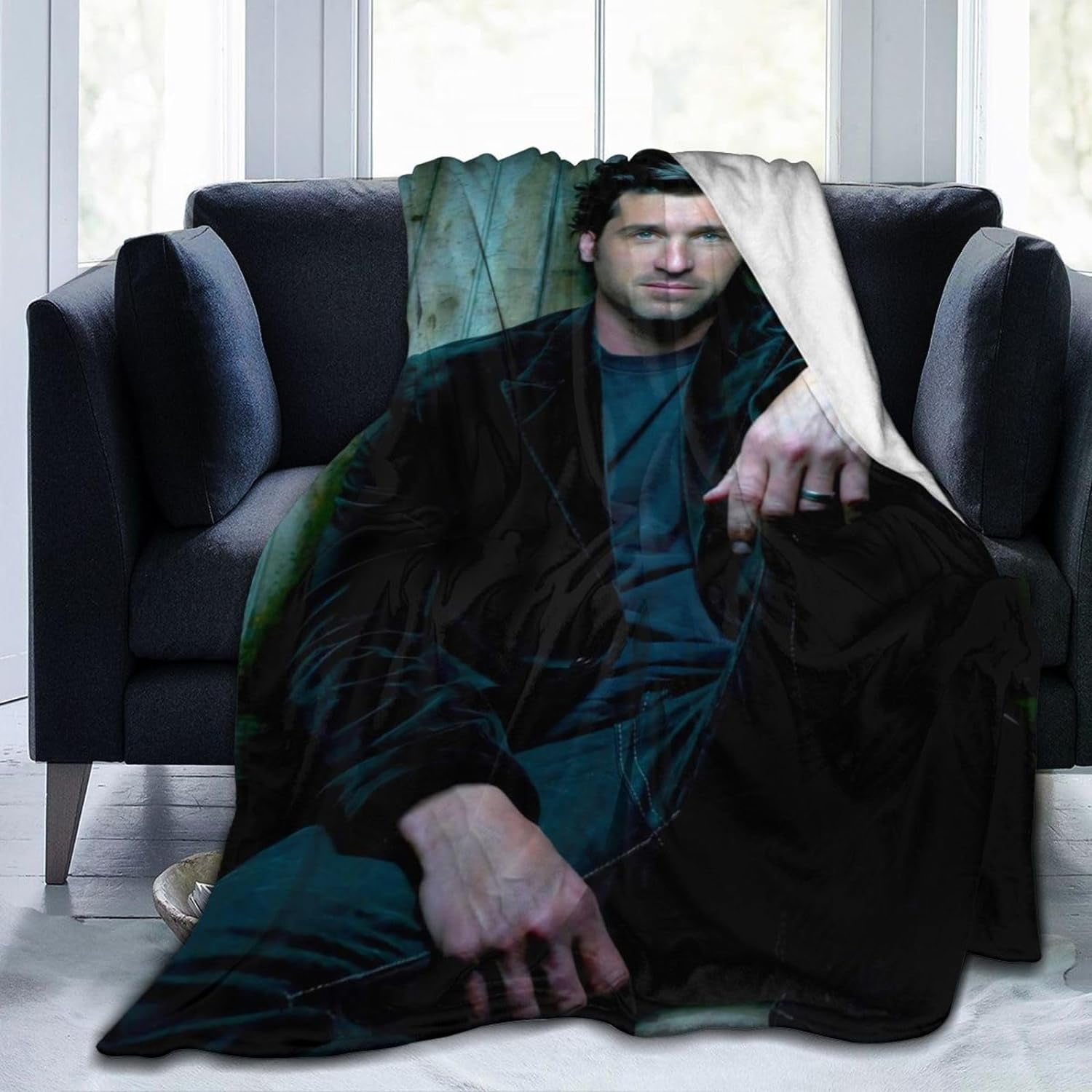 Blanket Derek Actors Shepherd Throw Flannel Blankets Warm Soft Cozy ...