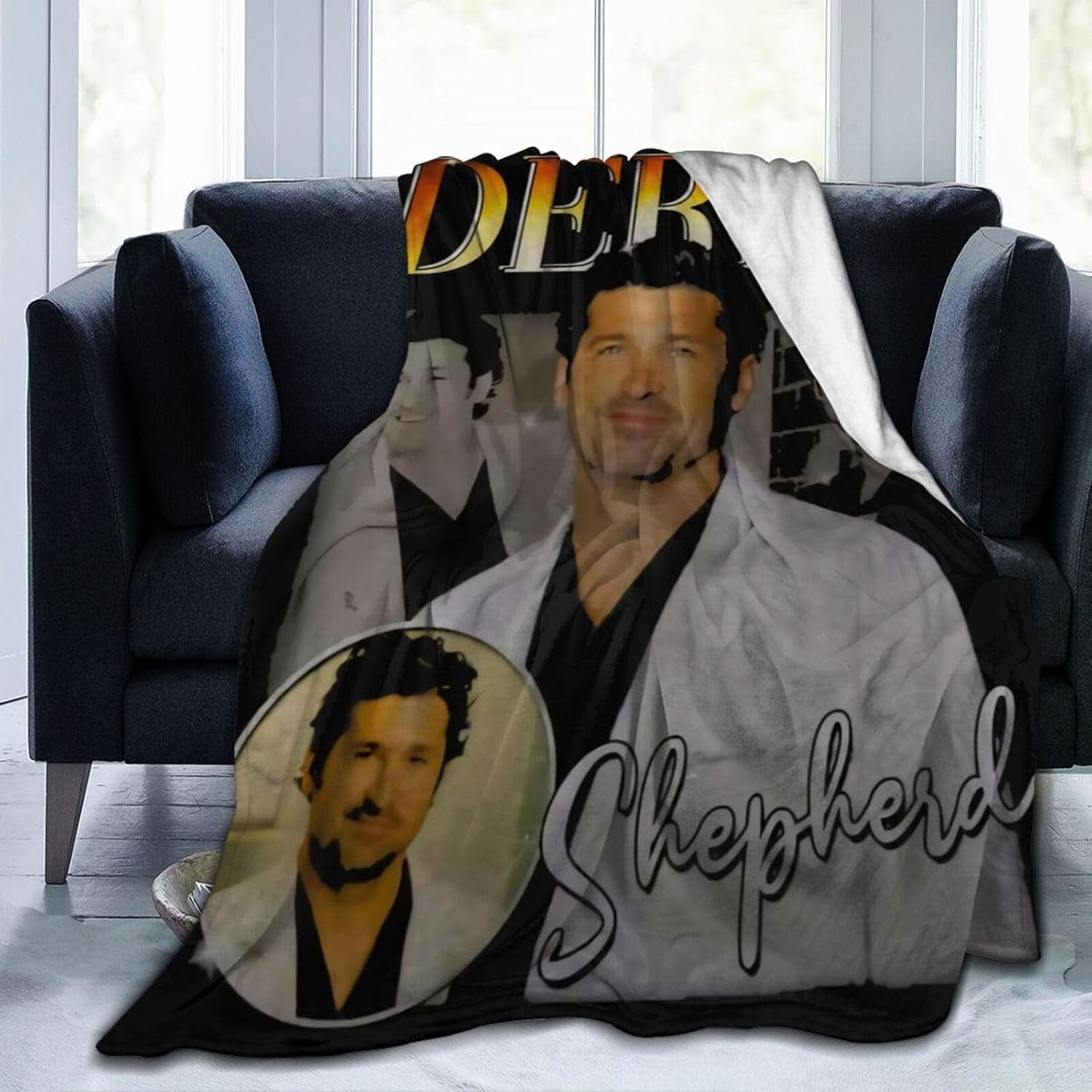 Blanket Derek Shepherd Throw Flannel Blankets Warm Soft Cozy Fuzzy Air ...