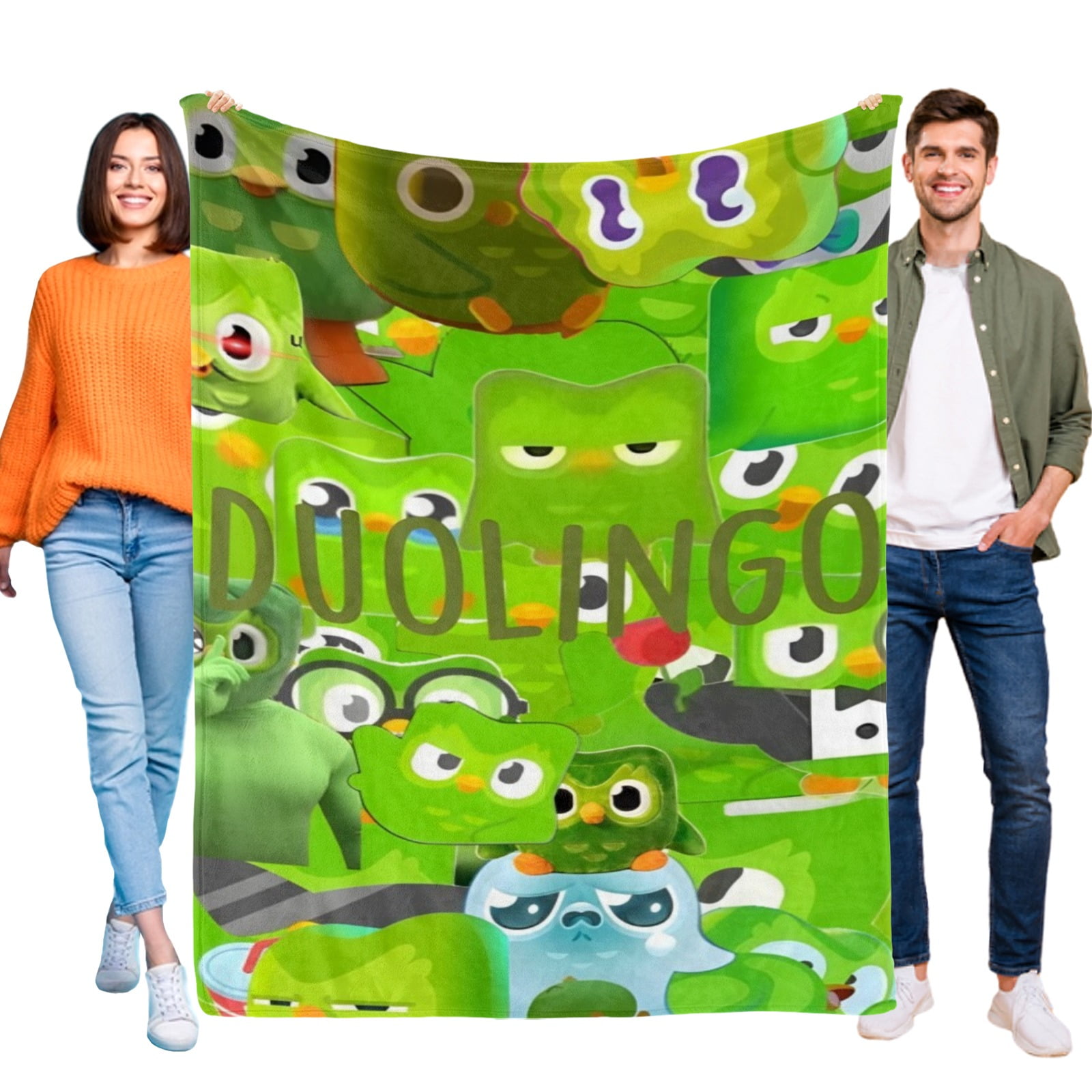 Blanket Duolingo for Kids, Soft Warm Flannel Throw Blanket for Boys ...