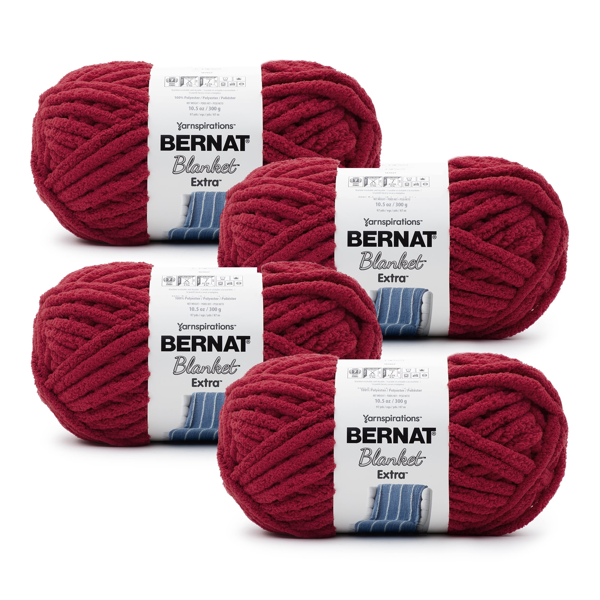 ® Blanket Extra™ #7 Jumbo Polyester Yarn, Crimson 10.5oz/300g, 97 Yards ...