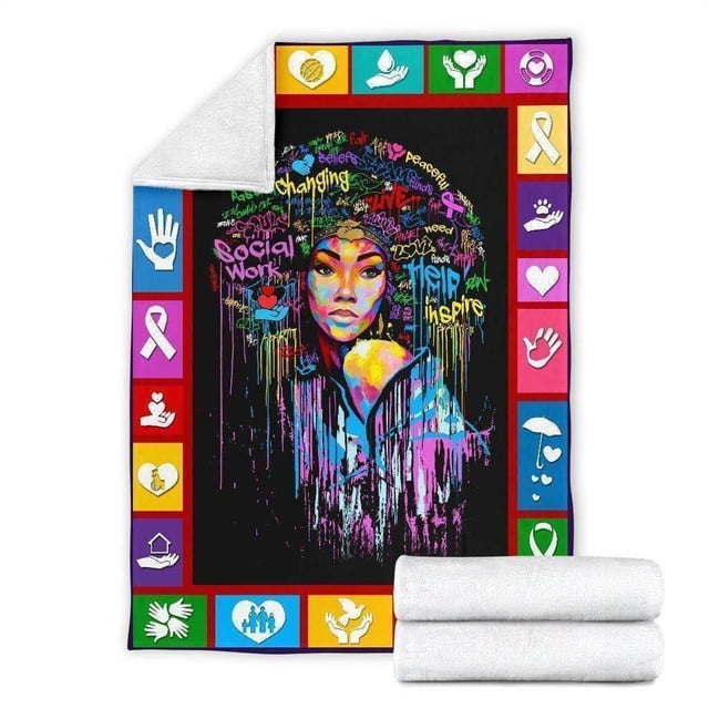 Blanket Gift For Social Worker Graphic Design - Walmart.com