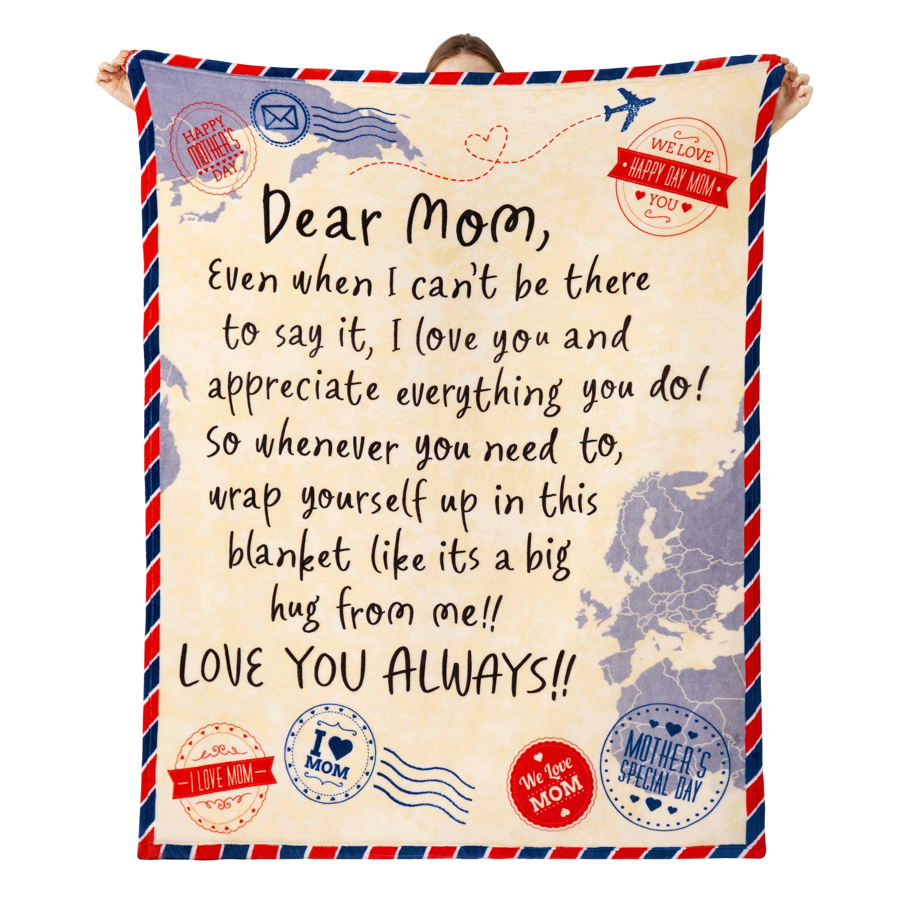Blanket Gift for Mom from Daughter Son,Soft Throw Blanket Fleece for ...