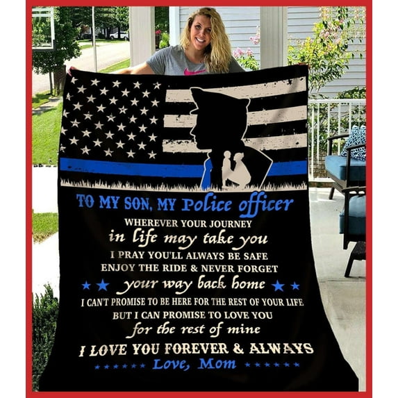 Blanket Giving Police Son Love You For The Rest Of Mine - Walmart.com