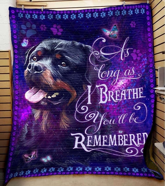 Blanket Giving Rottweiler Lovers As Long As I Breathe You'll Be ...