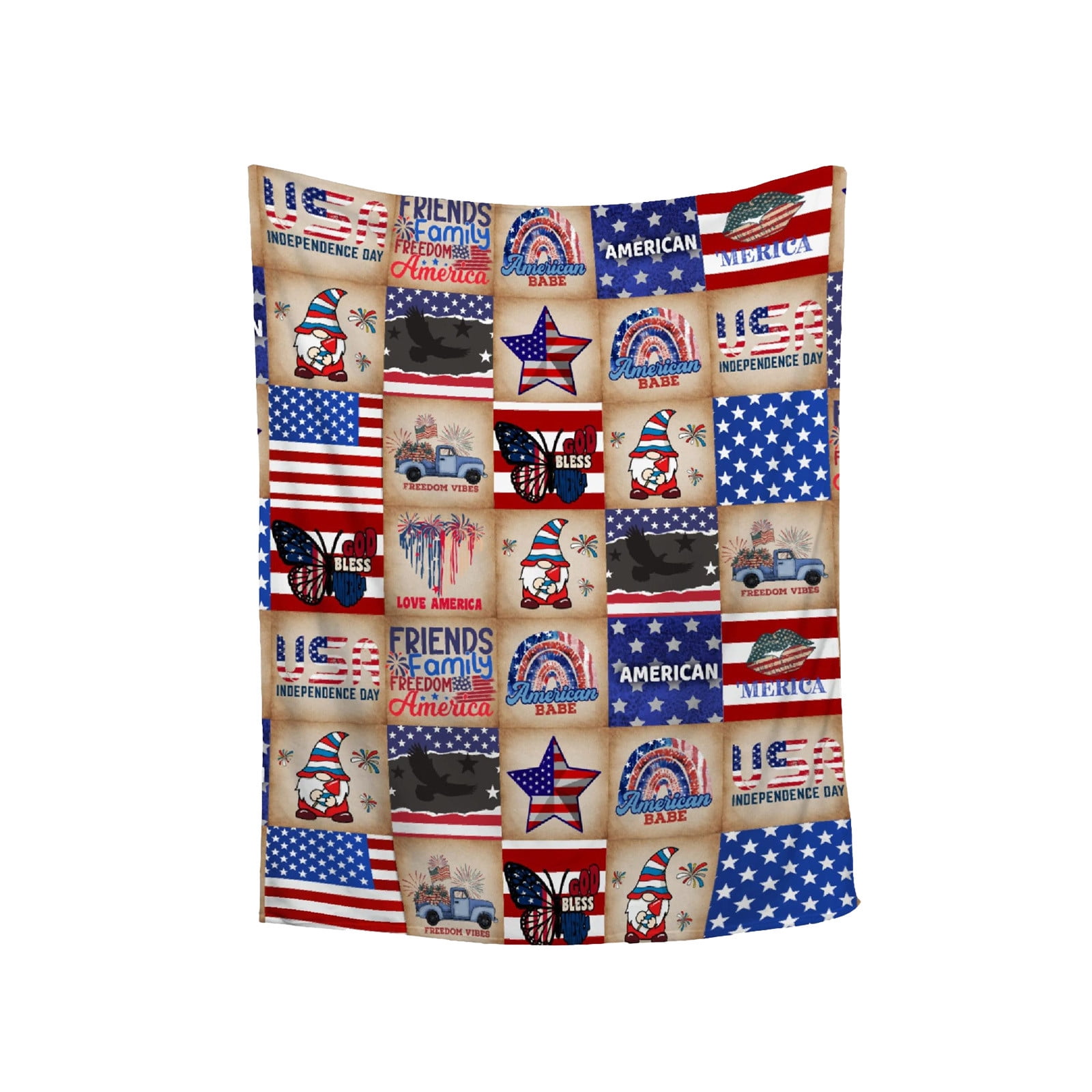 Blanket Independence Day Themed Flannel Party Blanket Lightweight Sofa ...