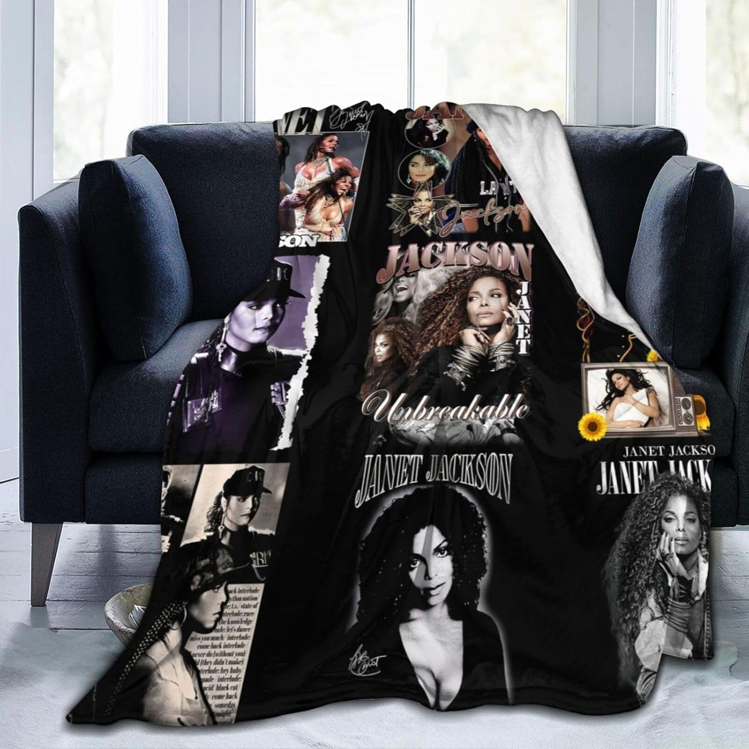 Blanket Janet Music Jackson Blanket Super Soft Flannel Lightweight ...