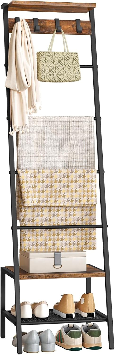 Blanket Ladder, 7-Tier Giraffe Shape Towel Rack for Living Room and Bedroom, 63.4" H Decorative ...
