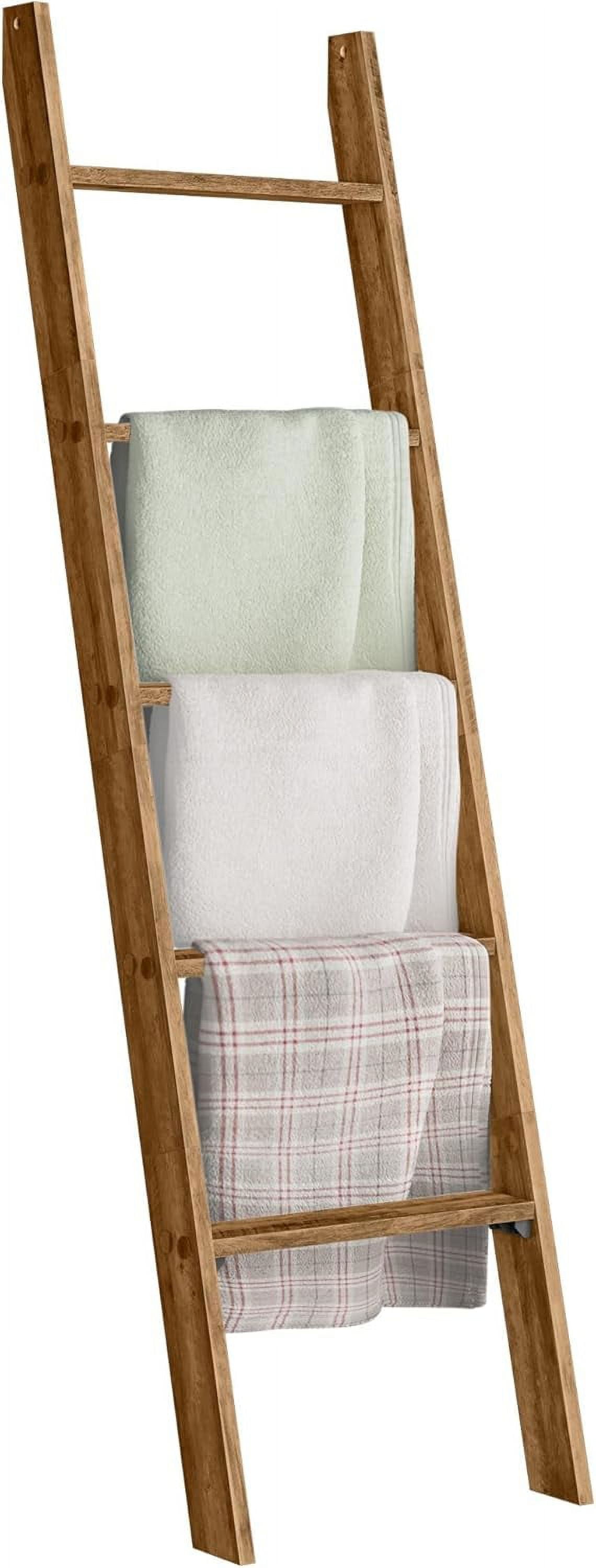 Blanket Ladder Decorative Farmhouse for The Living Room, 5-Tier Ladder ...