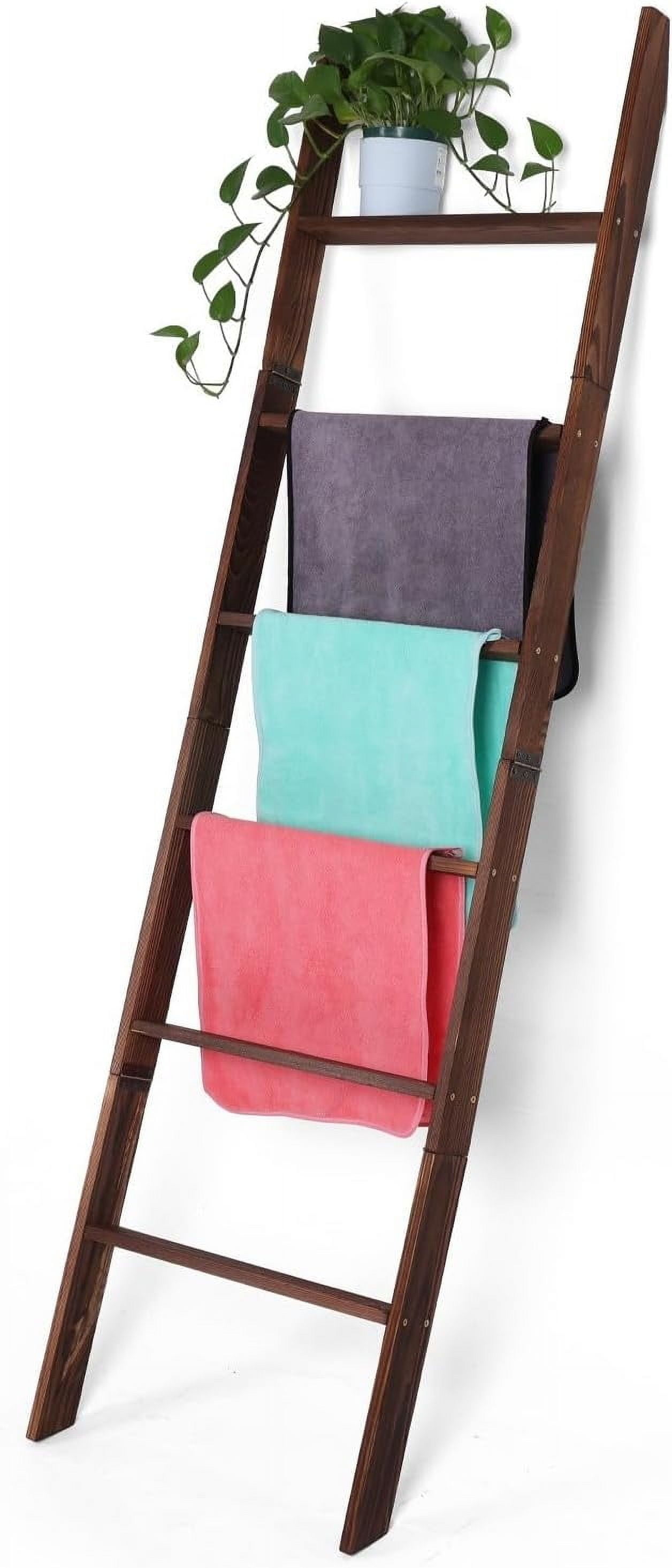 Blanket Ladder for Living Room and Bedroom,6-Tier Decorative Display ...