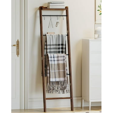 Milltown Merchants Wooden Rustic Blanket Ladder - Decorative Home Goods ...