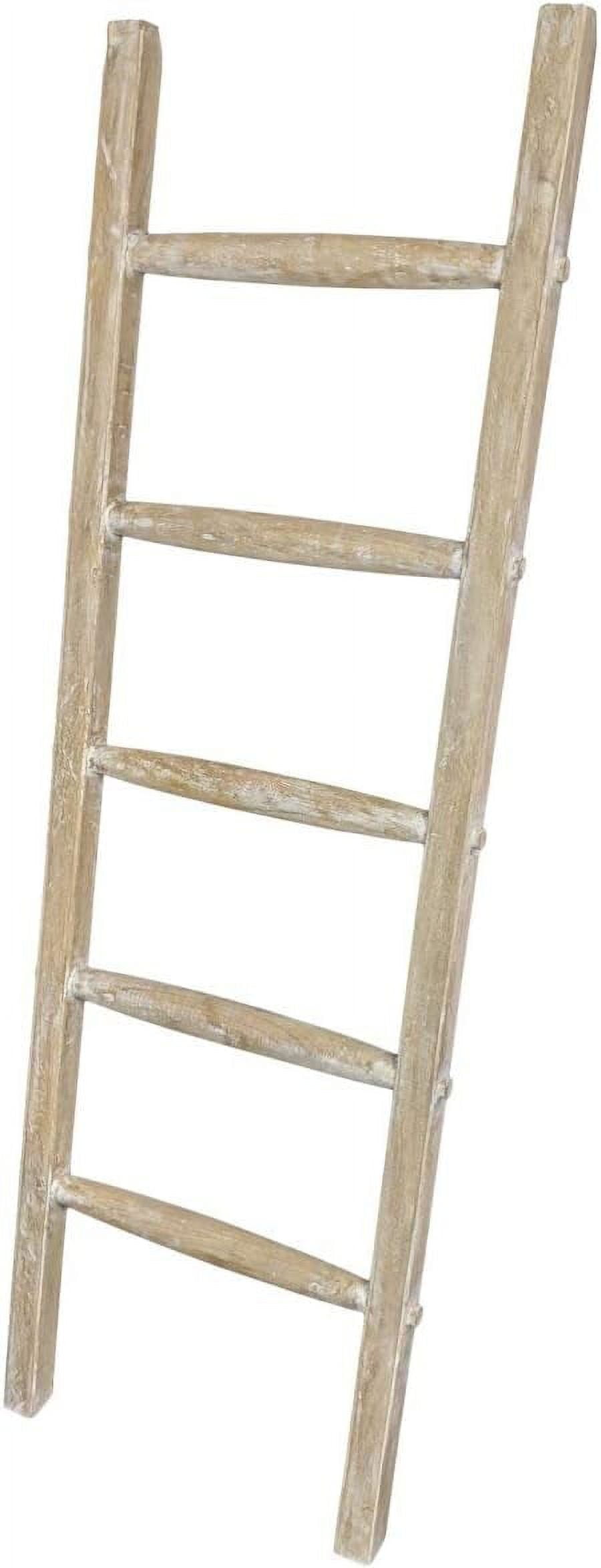 Blanket Ladder Wood Quilt Rack |5 ft Decorative Wooden Ladder | Rustic ...