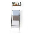 Blanket Ladder with Towel Rack for Bathroom Laundry Room Blanket Ladder ...