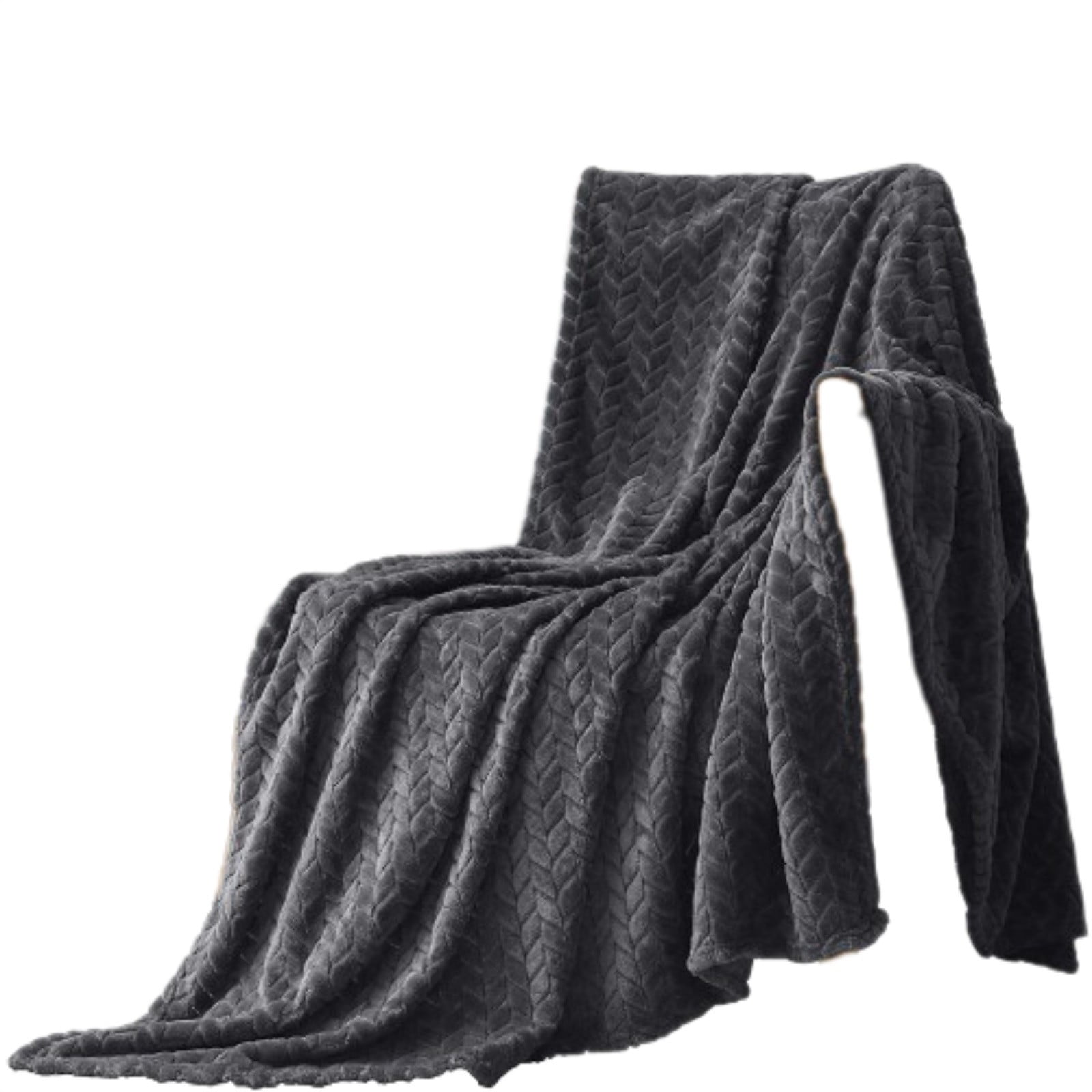 Blanket Large Flannel Fleece Throw Blanket Jacquard Weave Leaves ...