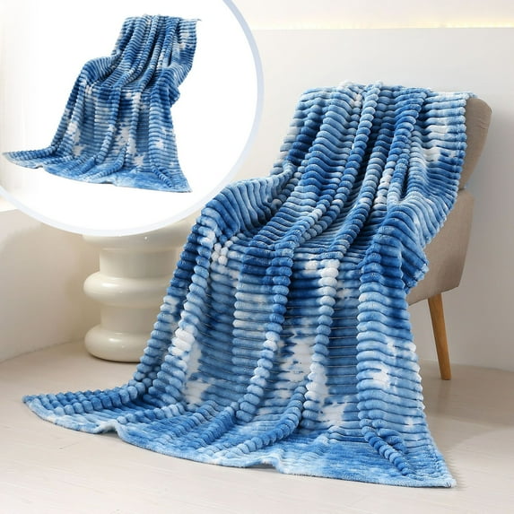 Blanket,Oversized Velvet Blanket Blue Throw Thick Winter Nap Cover For ...