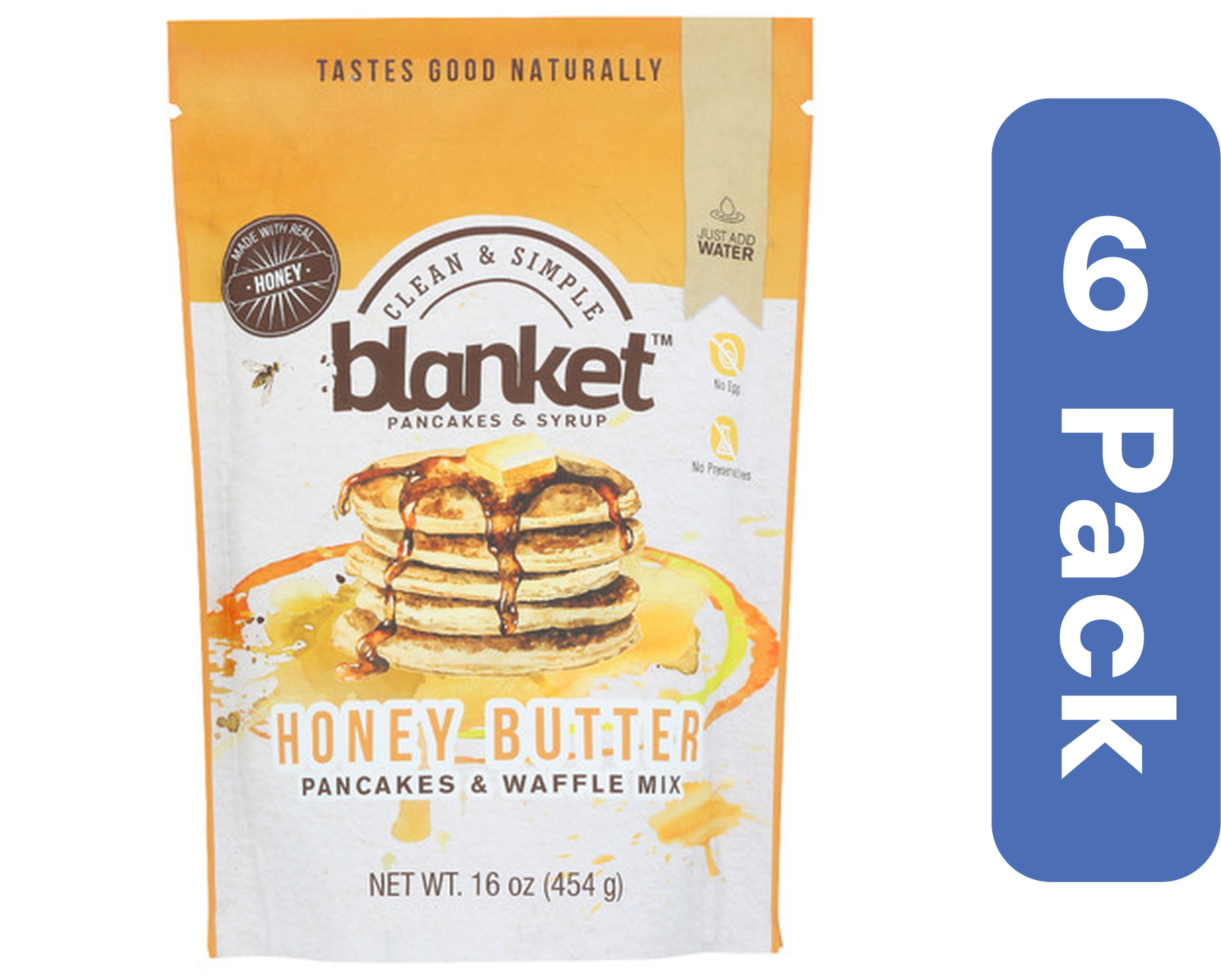 Blanket Pancakes and Syrup Mix Pancake Waffle Honey 16 oz (Pack of 6 ...