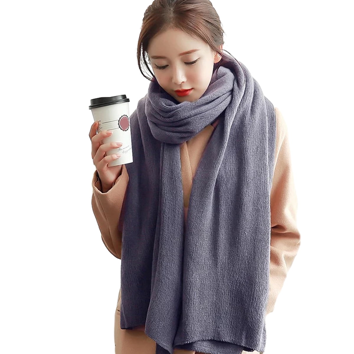 Blanket Scarf Pure Color Shawl Wraps for Women Pashmina Shawls and ...