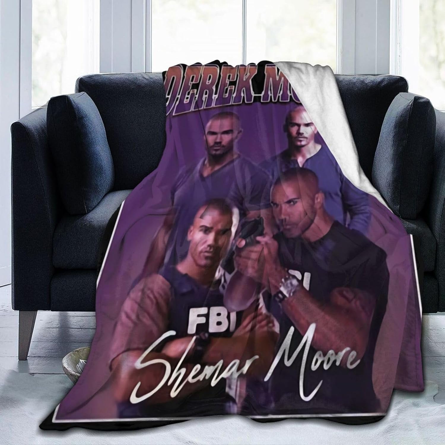 Blanket Shemar Actor Moore Throw Flannel Blankets Warm Soft Cozy Fuzzy ...
