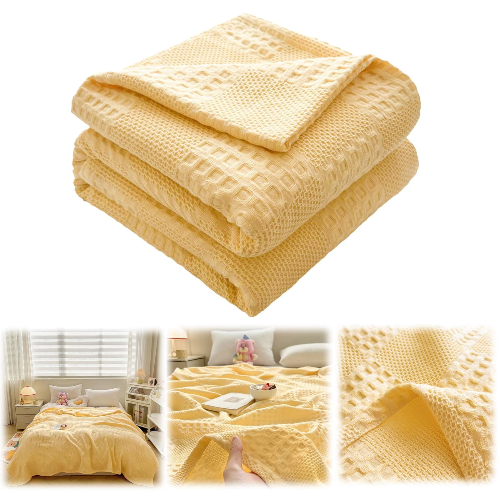 Blanket Soft Warm Blanket Yellow 100*150-1× Soft Warm Blanket Cotton ...
