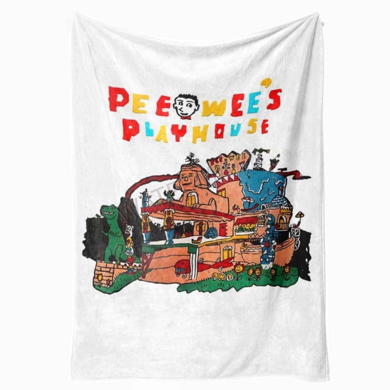 Blanket Soft sofa Flannel Funny Vintage Pee Wee Playhouse 80s Movie Pee ...