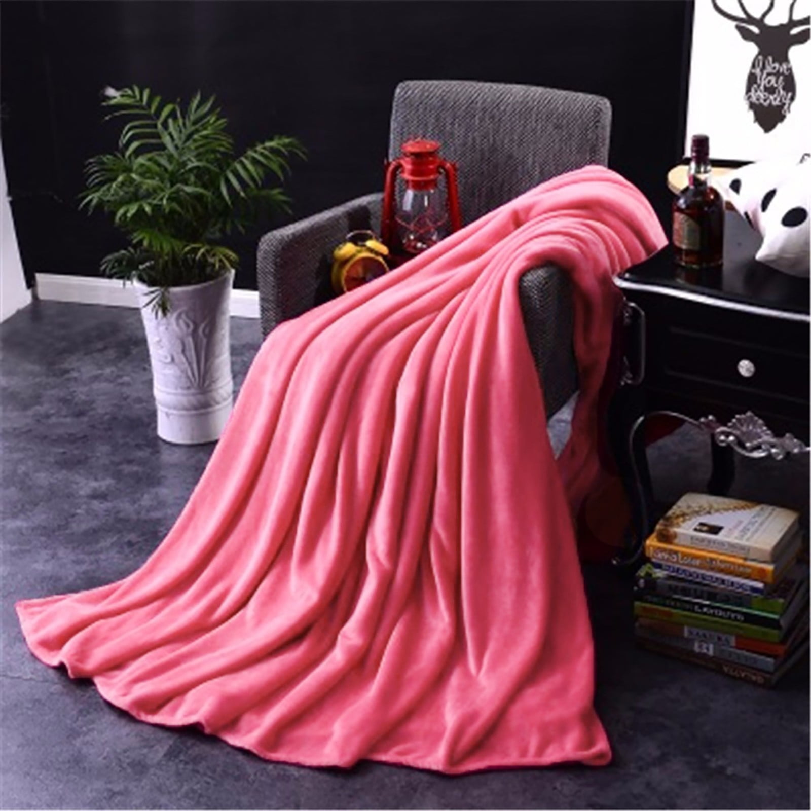 Blanket,Super Soft Warm Solid Warm Micro Plush Fleece Blanket Throw Rug ...
