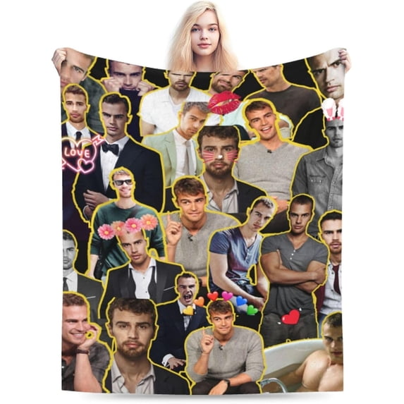 Blanket Theo James Soft and Comfortable Warm Fleece Throw Blankets Yoga ...