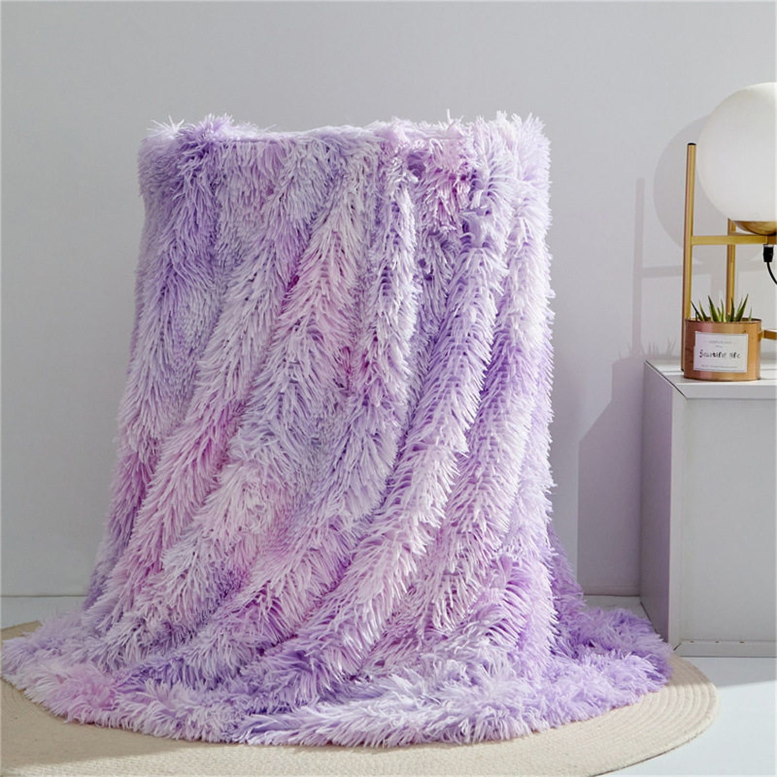 Blanket Yannianjz Soft Throw Blanket, Microfiber Plush Faux Fur Blanket ...