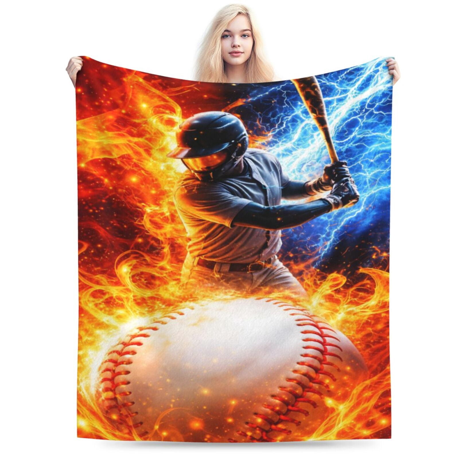 Blanket for Baseball Throw Blankets Gift,Lightweight Cozy Sport Theme ...