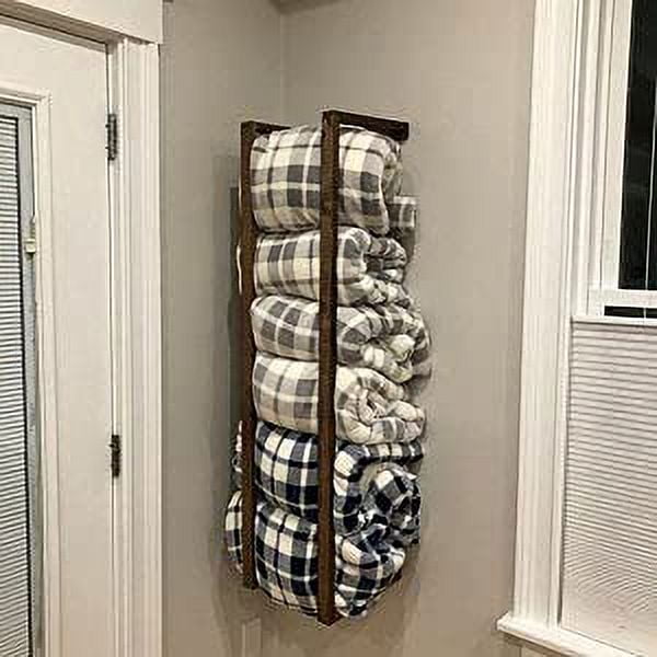 Blanket rack | blanket storage | Shelf/Towel storage | farmhouse rustic ...