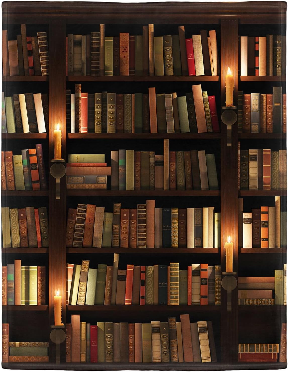 Blanket with Books on It, Soft Warm Fleece Throw Blankets for Book ...