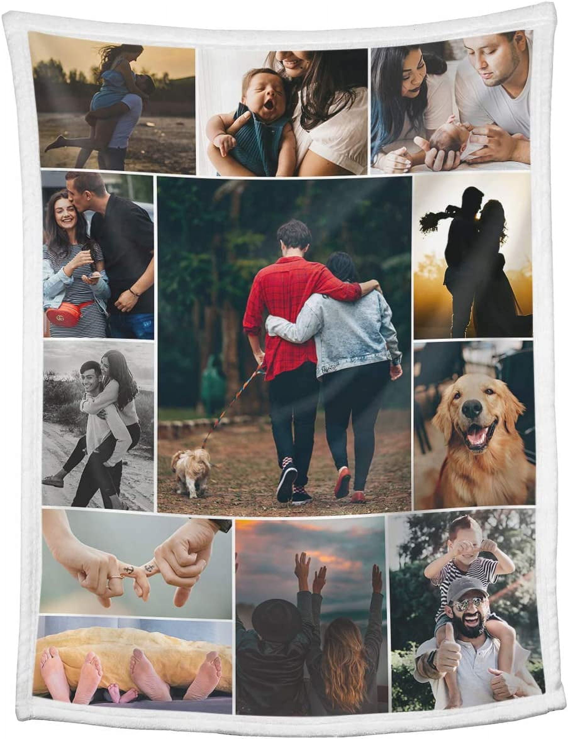 Blankets with Photos Collage Personalized Throw Blankets with Picture ...