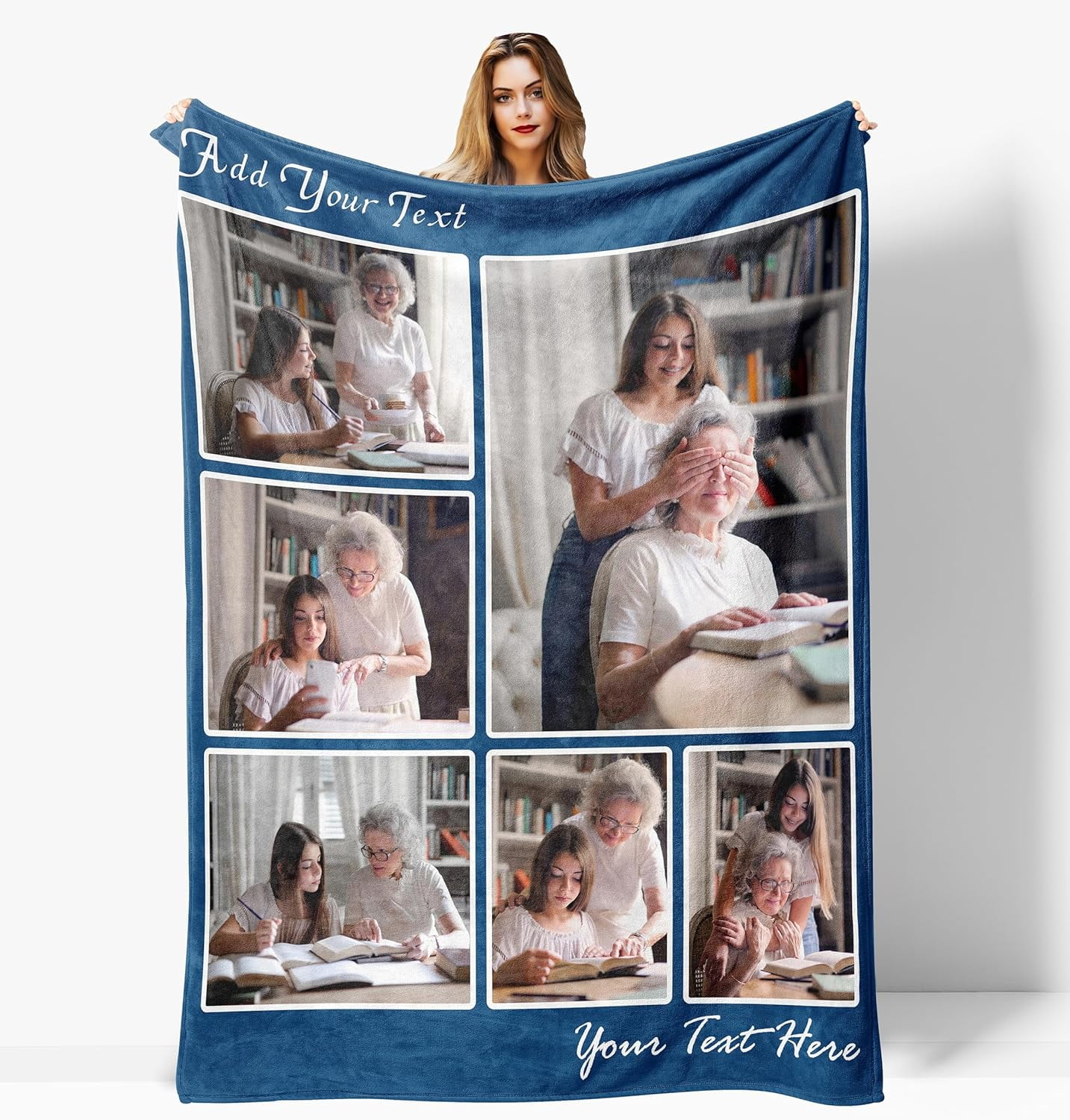 Blankets with Photos Soft Personalized Blanket Made in USA 6 Photo ...